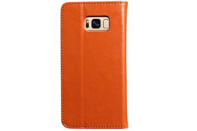 China Personal Design Brown Galaxy S8 Plus Wallet Case Shockproof ROHS Certified for sale