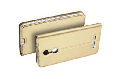 China Shockproof Gold Xiaomi Redmi Note 3 Pro Case PU Leather With Card Slot for sale