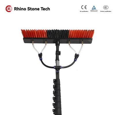 China Telescopic Reach And Wash Window Cleaning 12m - 18.3m Carbon Fibre Window Cleaning Pole for sale