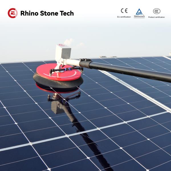 Quality Battery Powered Solar Panel Cleaning Brush IP65  7.5m PV Cleaner Device for sale