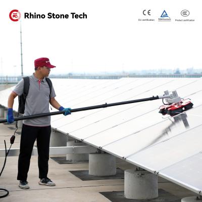 China Panel solar de doble disco cepilla giratoria cepilla de limpieza solar cepilla limpiadora limpieza fotovoltaica en venta