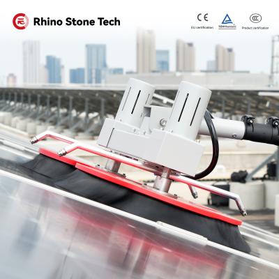 China Carbon Fiber Solar Panel Cleaning Rotating Brush Anti Static   Solar Panel Washing Brush for sale