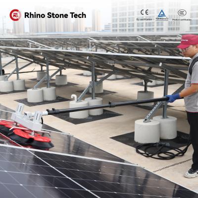 China Water Fed Solar Panel Cleaning Telescopic Brush PV Cleaning Solar System Cleaning Tools for sale