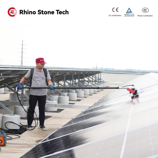 Quality 5.4 Meters Solar Panel Washer Brush Dry Wet Anti Static  Solar Panel Service And Cleaning for sale