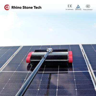 China Corded Cordless Solar Panel Roller Brush For Cleaning Solar Panels Lithium Battery for sale