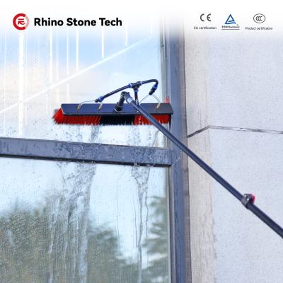 China Manual Telescopic Rod Water Fed Pole Rooftop Solar Panel High Glass Window Washing for sale
