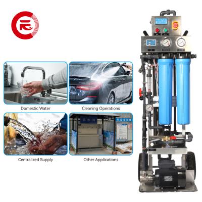 China 300L/H Hand Push Reverse Osmosis Machine 750W Mobile RO Machine for sale