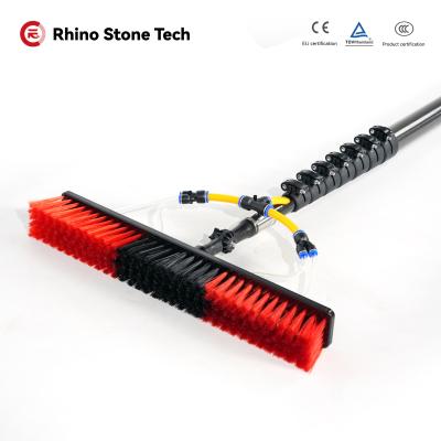 China Adjustable Water Fed Brush Adjustable Water Fed Pole Kit Solar Panel Brush Nylon for sale