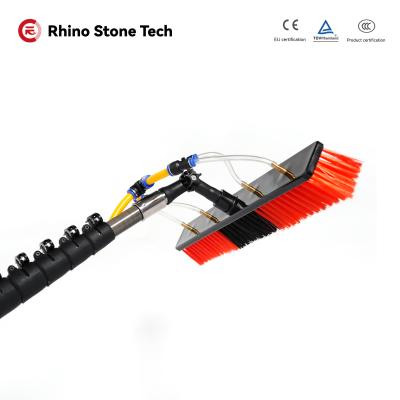 China 10m 12m 15m Telescopic Water Fed Brush Window Cleaning Brush Water Fed Tools for sale