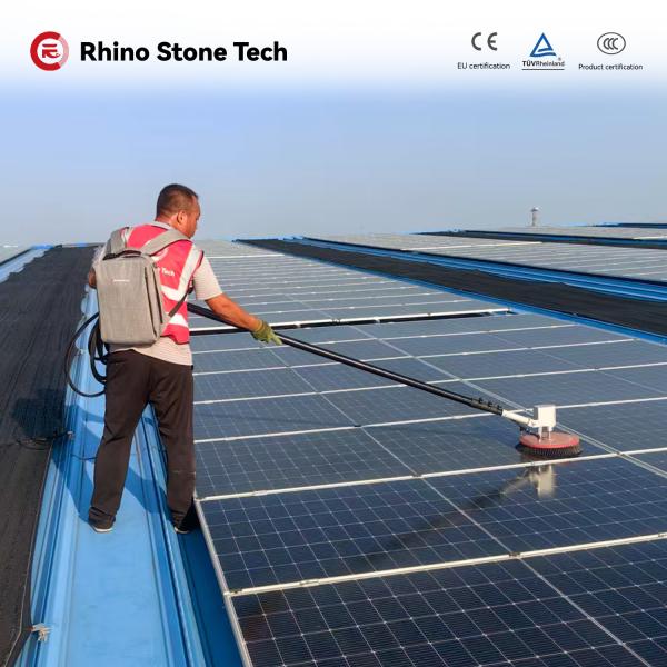 Quality Dry Wet Washing Solar Cleaning Brush 5.4m 7.5m Carbon Fiber Telescopic Pole Cleaner for sale