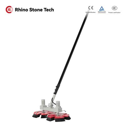 China Double Spin Solar Panel Cleaning Brush Photovoltaic System Cleaner 2 Section for sale