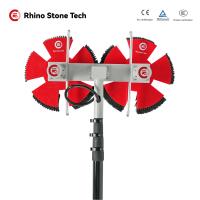 Quality CE Solar Panel Cleaning Brush Double Disc Rotating Brushes Red for sale