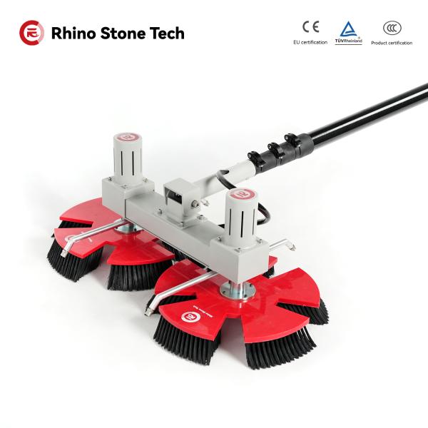 Quality Double Disc Solar Panel Rotating Brush Dirt Clear Pv Module Cleaning Anti Static for sale