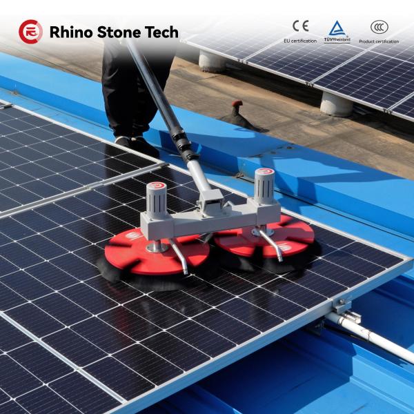 Quality Twin Headed Solar Panel Rotating Brush DC24V Solar Pv Cleaning For PV Units for sale