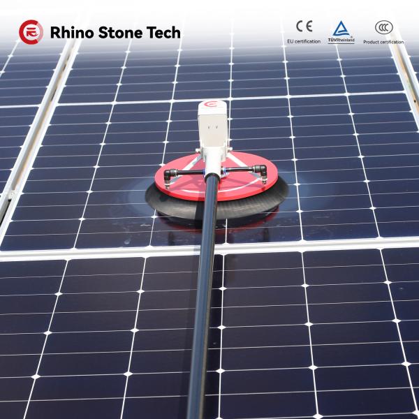 Quality Lithium Battery Powered Solar Panel Cleaning Brush Carbon Fiber 3.6m 5.4m 7.5m Solar Panel Washer Brush for sale