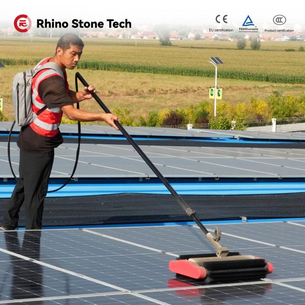 Quality White Solar Panel Cleaning Roller Brush Pv Photovoltaic System Equipment Kits for sale