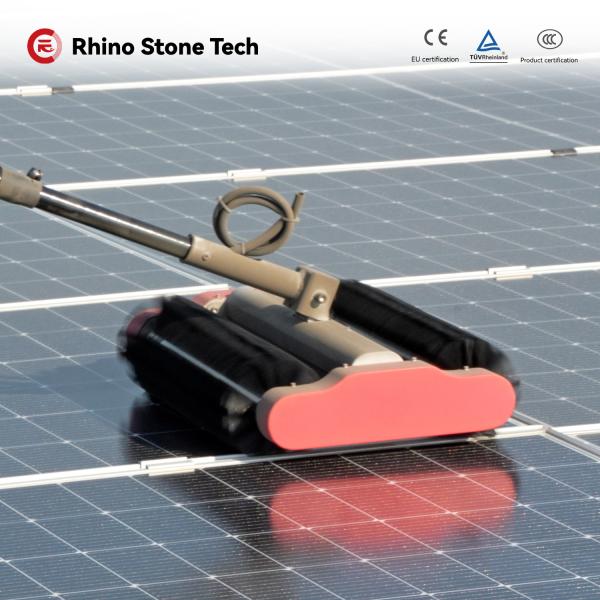 Quality PV Solar Plate Cleaning Brush Farm Array Solar Panel Dust Cleaning System Splash for sale