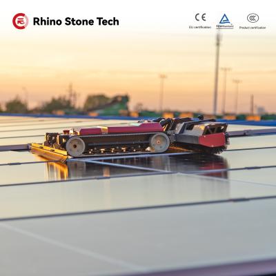 China Wireless Control System Electric Photovoltaic Cleaning Robot with Remote Control Solar Panel Cleaning Equipment for sale