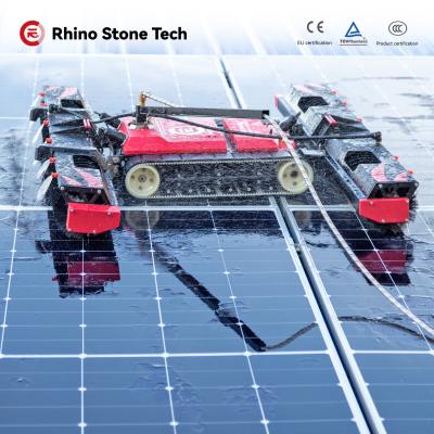 China Automatic Remote Control Solar Panel Cleaning Crawler Robot for PV Power Dust Removal Solution Tools for sale