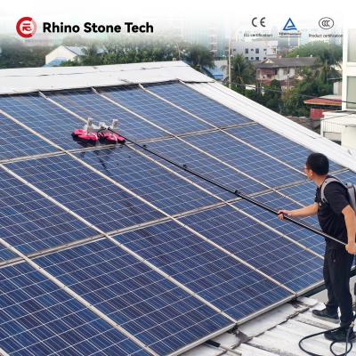 China Dual Disc Solar Panels Cleaning Brush Rooftop/Mountain/Farming /BIPV Systems PV Array Units Washing Toolings Kit for sale