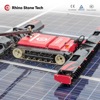 China Remote Control Solar Panel Cleaning System Crawler Robot for PV Power Dust Removal Solar Farm Solution for sale