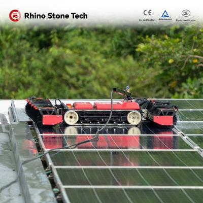 China Smart Solar Cleaner Automated Solar Cleaning Robot with Automatic Water Spray Autonomous Robotic PV Washer for sale