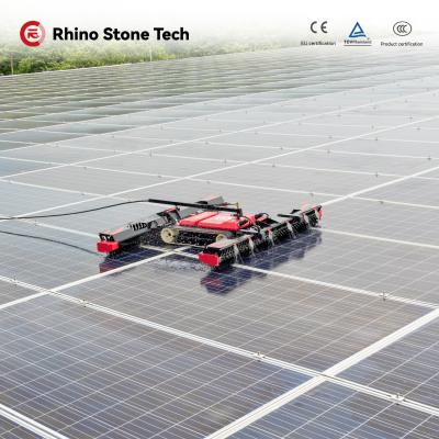 China Smart Solar Cleaner Automated Solar Cleaning Robot with Automatic Water Spray Autonomous Robotic PV Washer for sale