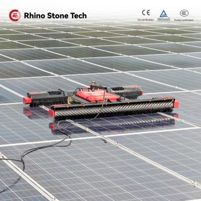 China Smart Solar Cleaner Automated Solar Cleaning Robot with Automatic Water Spray Autonomous Robotic PV Washer for sale