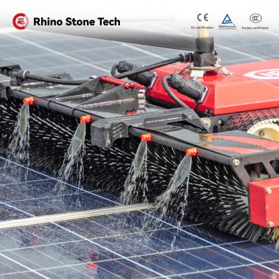 China Smart Solar Cleaner Automated Solar Cleaning Robot with Automatic Water Spray Autonomous Robotic PV Washer for sale