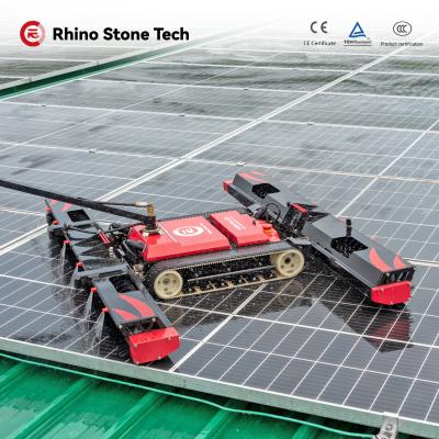 China Semi Automatic Dual Brush Solar Panel Cleaning Machine with Remote Control for PV Farms for sale