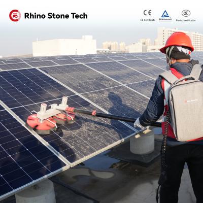 China Disc Rotating Solar Panel Cleaning Brush Machine Robot Photovoltaic Power System Clean Device PV Panel Cleaner with Water-Fed for sale