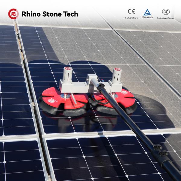 Quality Roof Cleaning Brush Double Head Electric Cleaning Brush Kits for Solar Panel Cleaning Brush for sale