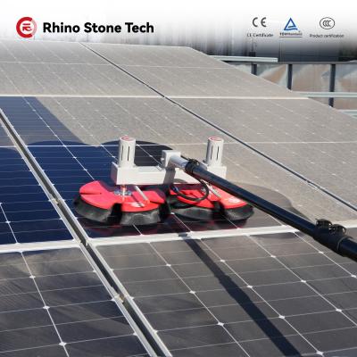 China Solar Panel Cleaning Washing Machine Automatic Brush Solar Panel Cleaning Equipment with Lithium Battery Back up for sale