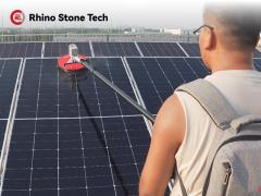 Manual Solar Cleaning Brush Dry / Wet Single Head Rotating Photovoltaic Cleaner