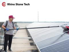Single Roller Solar Cleaning Brush Photovoltaic Equipment with Replaceable Brush Heads