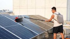 Washing System Solar Panel Cleaning Brush PV Cleaner Lithium Battery Power Version