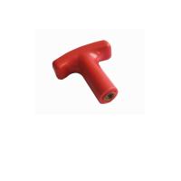 China Red T-Handle Latch Operation Cable End Fittings with Brass Threaded Insert 6mm for sale
