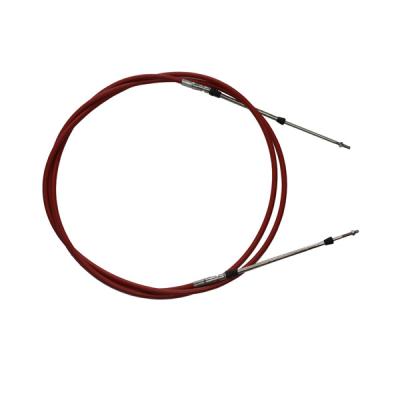 China Marine Boat Throttle Shift Control Cable Has Red Jacket With Stainless Steel Fittings for sale