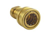 China ISO7241B 0.75 Inch Hydraulic Brass Quick Coupler CB-3 Series 3/4 NPT for sale