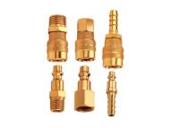 China LAM Pneumatic Brass Quick Coupling High Flow Single Shut Off 1.0 Mpa ISO 6150B for sale