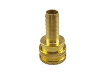 China NBR Straight Through Coupler Brass Quick Connect 3/8 Inch Hose Stem 2800 PSI for sale