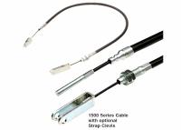 China Heavy Duty Transmission Gear Shift Cable 1500lb Pull with Strap Clevis for sale