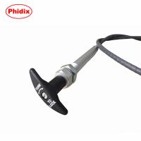 China Push Pull Control Cable with Twist Lock Handle 1000mm Stroke Threaded Bulkhead Mount for sale