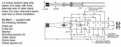 China Red Mechanical Control Cable Featuring Fork Cable Connection and Temperature Range minus 40°C to 80°C Suitable for Heavy Duty for sale