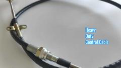 Heavy-Duty Push-Pull Control Cable With Threaded Bulkhead And Rod End