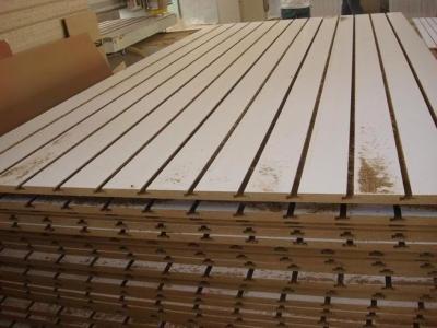 China China ACEALL Tableros MDF Ranurados Slotted Melamine Faced MDF Board for sale