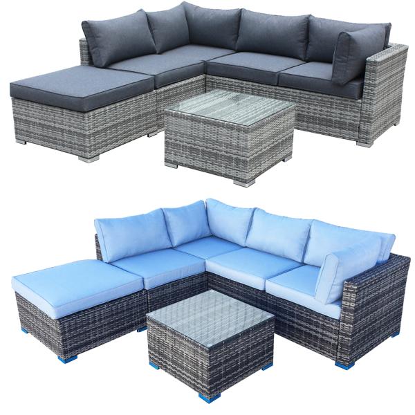 Quality Outdoor Wicker Patio Sectional Sofa Set with Galvanized Steel Frame PE Rattan Weaving and Waterproof Cushions for sale
