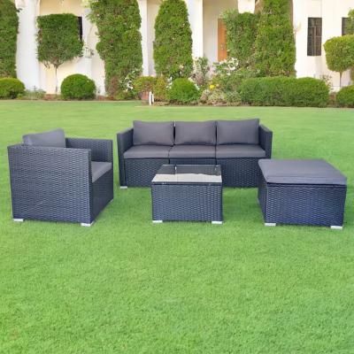 China 2026 Hot Factory Hot Sale Made in China Patio Balcony Bistro Knock Down Steel Frame Set of 4 Rattan Garden Conversation Sofas for sale