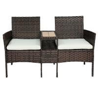 Quality Hot Sale Good Quality Garden Chairs Poly Wide Brown Rattan Hand Weaving Love for sale