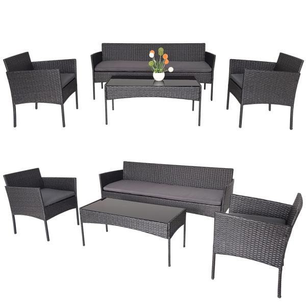 Quality Modern Eco-Friendly Wicker Rattan Outdoor Conversation Set with Coffee Table for Patio and Courtyard PE Rattan Garden Furniture for sale